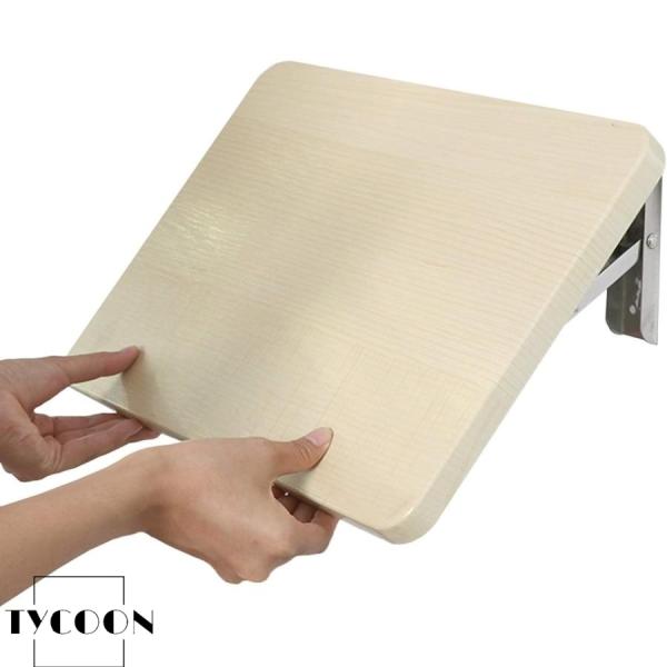 ? 壁掛けデスク 材質： 高品質の木材作られ，硬い質感、強くて安定しており、環境保護、変形しにくい、滑らかな表面、傷がつきにくい，防水性と防湿性があり、美しく耐久性があります。? 安定性：高品質の金属製三脚，簡単に開け、簡単に折りたたむこと...