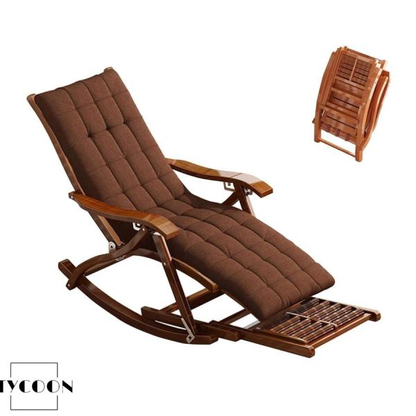 【竹製サンラウンジャーの素材】竹製サンラウンジャー丈夫な竹素材を使用しており。表面は環境に優しいニス仕上げで、耐久性があるだけでなく環境にも優しいです。広々とした快適な椅子は、体に限の快適さとサポートを提供します。【揺り椅子仕様】揺り椅子5...