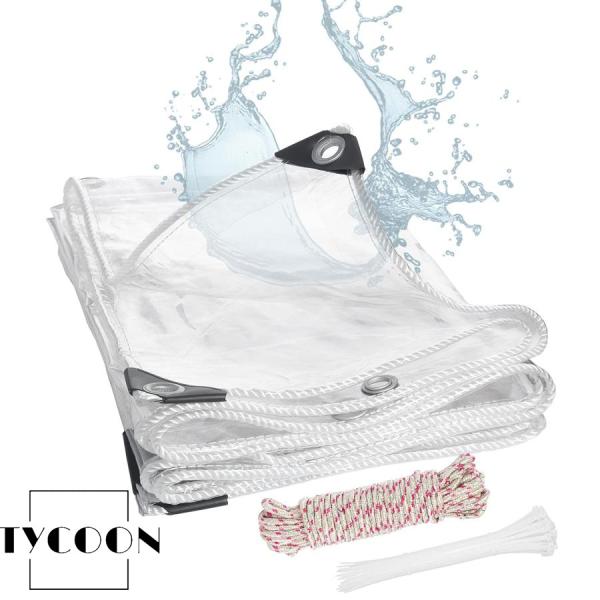 【長持ちする耐久性】：１．当店の透明な防水シートは、420g /m2の頑丈なPVC製で、丈夫で耐久性があります。製品の耐久性を確保するために、各タープは引き裂きテストが行われています。２．ヒートシール技術により、本物のターポリンは10cmの...