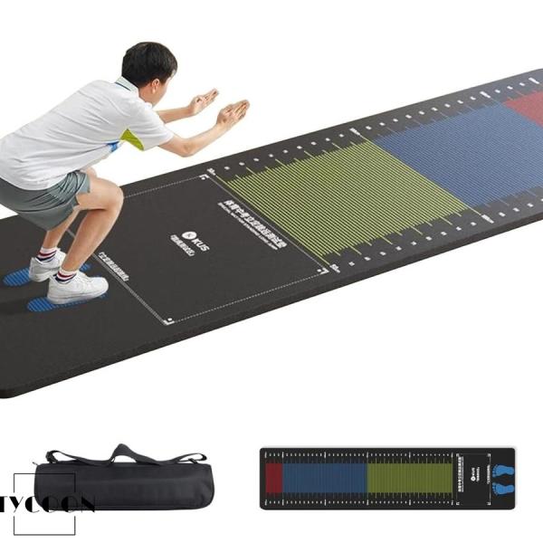 【立ち幅跳び マットの素材】立ち幅跳び マットは柔らかく信頼性の高いゴム製で、快適で耐摩耗性があり、引き裂きに強いです。底部は滑り止めの質感があり、柔らかく、耐摩耗性があり、滑りにくく、騒音を軽減し、床を保護します。【走り幅跳び測定マット仕...