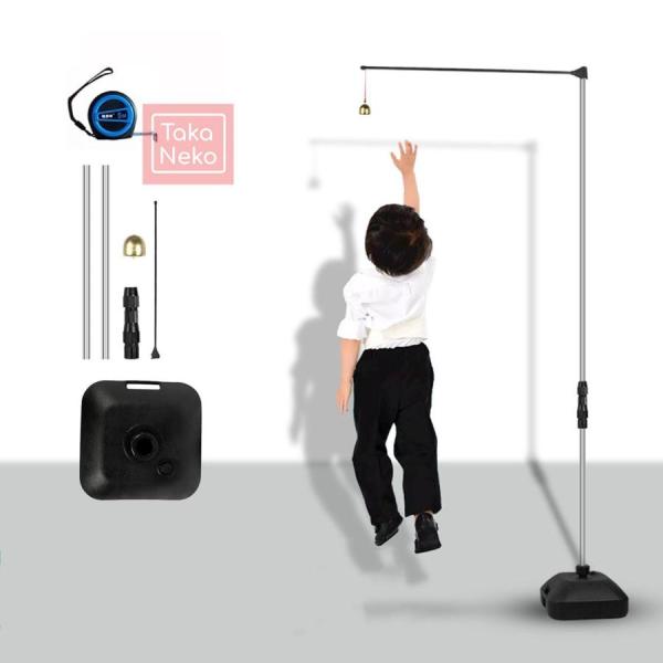 【高さ調節可能】垂直跳びテスター 、1.53-3.6m/1.25-3.0mの範囲で垂直バウンスを正確に測定できます。 ティーンエイジャーのさまざまな身長のニーズを満たすために、この測定器トレーニング補助具は高さ調節可能な設計を採用しています...