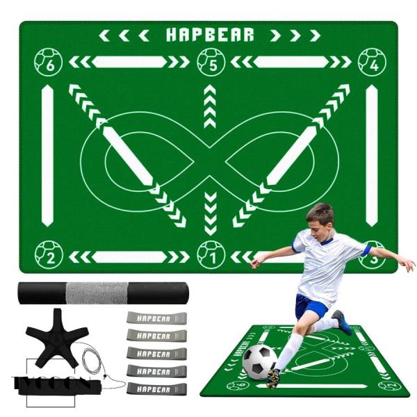 ?? 5cm厚EVAで関節保護 高密度EVAフォームが衝撃吸収。足首・膝への負担を軽減し、室内フローリングでも騒音ゼロ。スポーツ後の痛み対策に最適。?? 数字・矢印で楽しいサッカー練習用マット カラフルなステップガイド付きで、ドリブル・ボー...