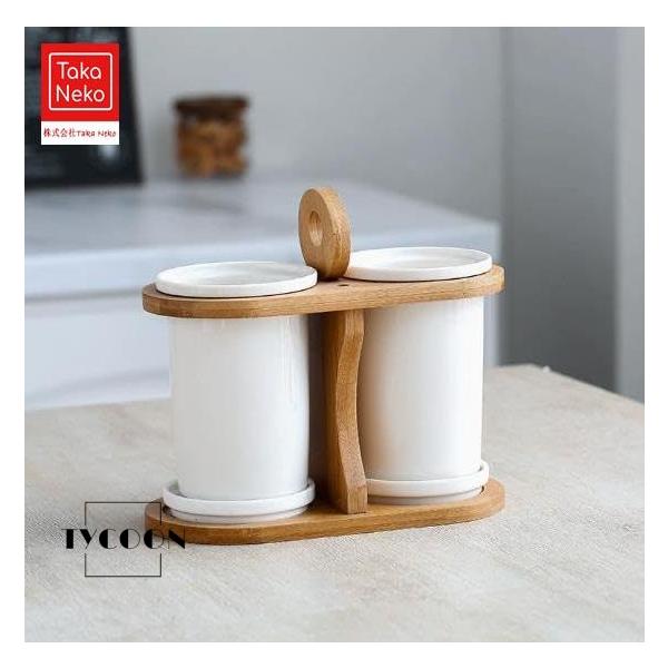 【おしゃれな北欧風の箸立て】北欧風のデザインで木製部と陶器容器が落ち着いた雰囲気を引き立てるおしゃれな箸立てです。キッチンの水切りとしても食卓テーブルの箸立てとしてもご使用頂けます。【互換性の高いツール】どこに何があるのかが一目でわかるので...