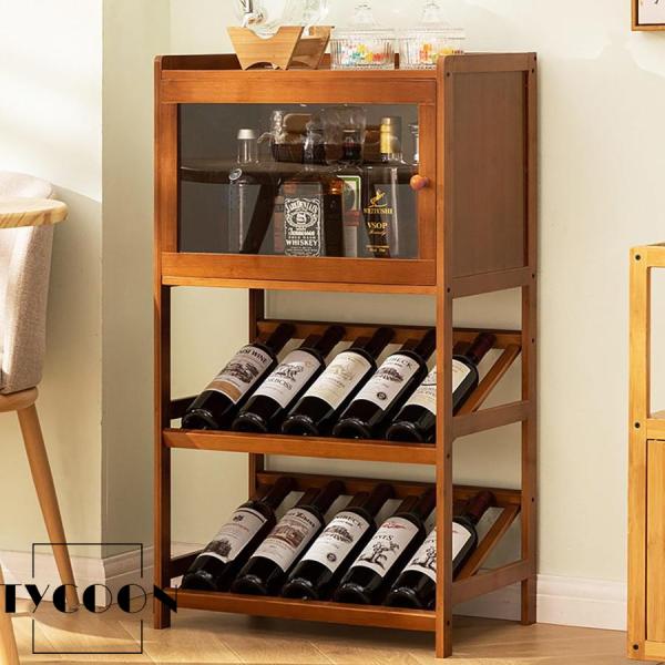 健康的な竹：ウイスキーラックは高品質の高山竹で作られており、環境に優しく、健康的で、臭いがありません。上部は純粋な竹ラミネートで、より多くの収納スペースを提供します。竹素材は細かく研磨され、防湿処理が施されており、表面は滑らかでバリがなく、...