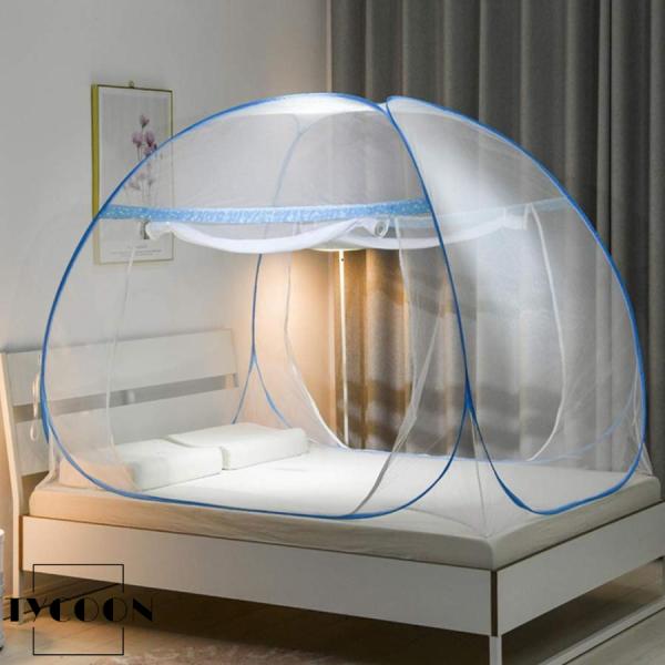 【サイズ】：180x200x135cm 、そこそこの高さがあり、圧迫感がなくて、メッシュ式なので、通気性良くて、蒸し暑感が全然感じません。【ワンタッチ式＆2ドアタイプ】?ワンタッチ式なので3つステップで蚊帳を広げることができて、面倒な組み立...