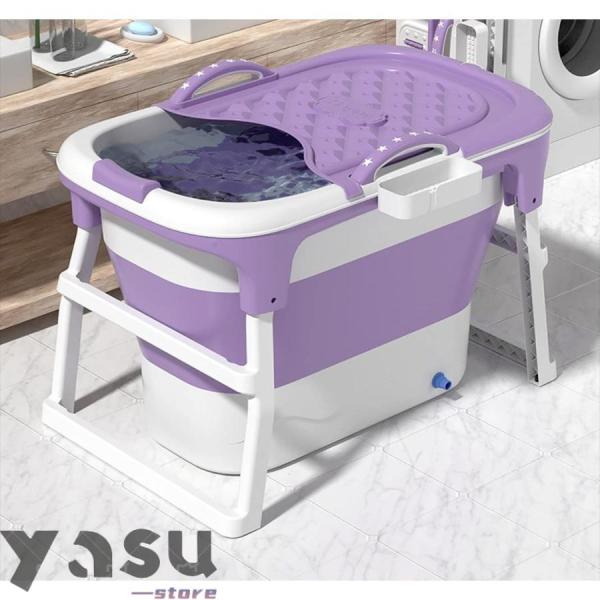 高品質、TPEとPP素材で作られてBPAが含まれていません。耐久性に優れていて、水が漏れません。何度も折り畳めても変形しません折り畳み式のバスタブで、下に押してバスタブを広げ、両側の支え台固定し、簡単に展開できます。収納の時はバスタブを逆に...