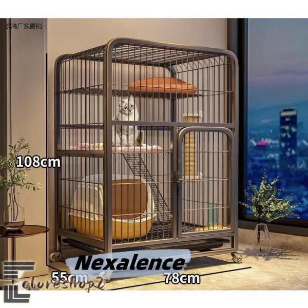 2023新品 猫用ケージ 大型 多頭飼い 組立簡単 折り畳み式 掃除しやすいネコ用ゲージ コンパクト高さ 錆びない キャットハウスサイズ60*42*66cm70*55*75cm78*55*100cm88*62*95cm78*55*108cm...