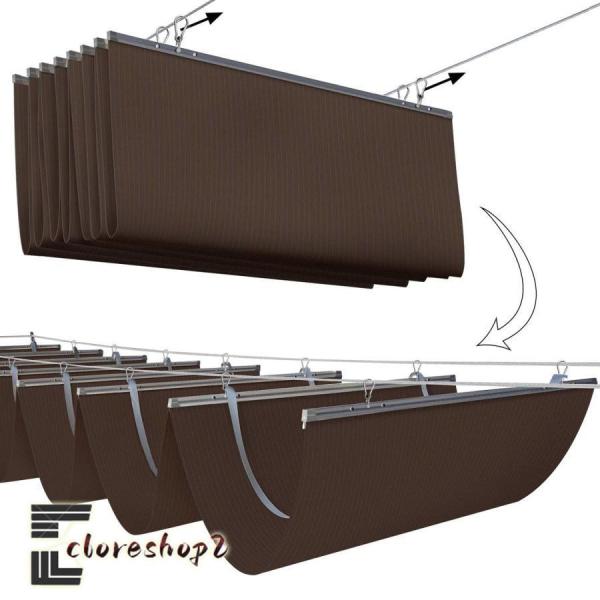 ?【 ウェーブシェードセイルオーニング】空気を通過させてろ過し、屋外のシェードや屋内の部屋を冷やし、家具を色あせから保護します。?【庭の装飾】パーゴラ/パティオ/ポーチまたは温室メッシュカバーを使用し、強いジャージースタイルを採用し、比類の...