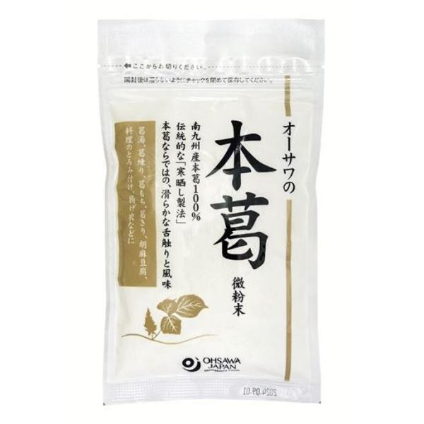国産本葛粉100％　伝統的な寒晒し製法　使いやすい微粉末タイプ本葛粉ならではの、滑らかな舌触り　名称　オーサワの本葛（微粉末）内容量　100g賞味期限　製造日より２年　最低１年保証栄養成分表示　100g当たりエネルギー 347kcalタンパ...