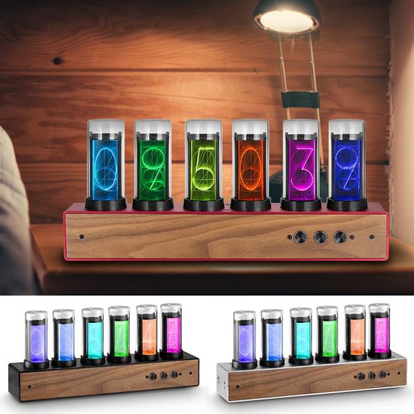 材料：黒クルミパネル+アルミニウム合金ケーシング+ガラス繊維+アクリルLED：WS2812入力電圧/電流：5V / 1〜2A表示モード：7種類ケース色：黒/銀/赤（オプション）寸法（L * W * H）259 * 110 * 50mm 正味...