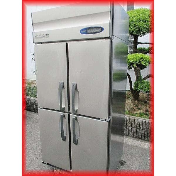 信頼のブランド業務用ホシザキのタテ型4ドア冷凍庫です。９０ｃｍ幅の需要の多い人気の商品です。奥行き６５ｃｍで６０３Lたっぷり入ります。また庫内はワイドスルーで出し入れも簡単！インバーター搭載でエコモデル。庫内温度はー２０以下です。2016年...