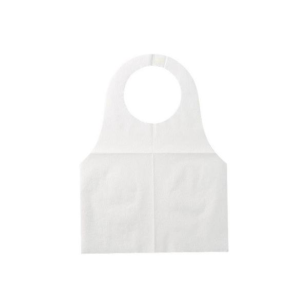 使い捨て紙エプロンです。ワンタッチ・テープ付きで首回りの調節ができます。焼肉・鉄板焼・バーベーキュー・カレーうどん・中華・パスタなど・・・油やタレの飛び跳ねが気になるお店に・・・また、病院、介護施設での食事などの介護にも最適です！[ 仕様 ...
