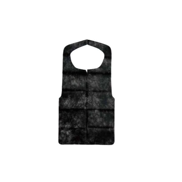 不織布製の使い捨てエプロンです。１枚ずつ折畳まれており、使いやすくなっています。[ 用途 ]焼肉・鉄板焼・バーベーキュー・カレーうどん・中華・パスタなど…油やタレの飛び跳ねが気になるお店にまた、病院、介護施設での食事などの介護にも最適です！...