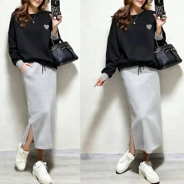 ◆セット内容：トップス+スカート◆素材：レーヨン 40％　コットン20％  ポリエステル 30％　ナイロン 10％◆伸縮性：若干あり 　　透け感：なし 　　裏地：なし　※モデル着用画像では若干色味が異なる場合がございますので、下記のカラー画...