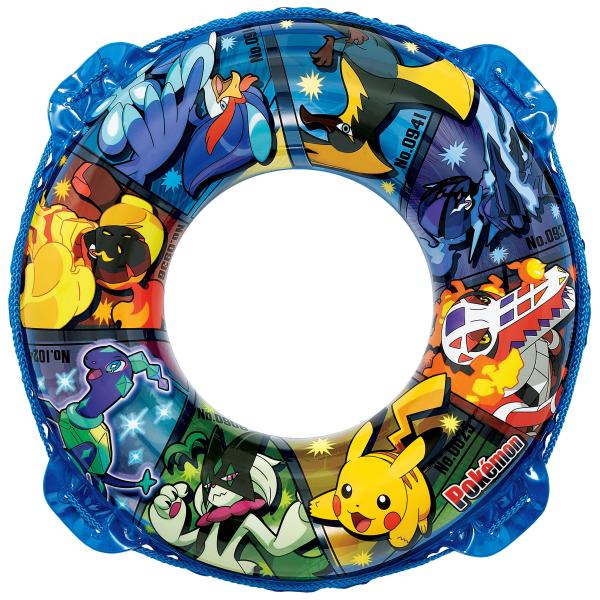 ポケモンの浮き輪。直径70cm。内周95〜100cm。ロープ付き。対象年齢6才以上。