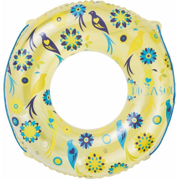 ハミングバード柄の浮き輪。直径１００cm（内周130〜135cm）。ロープ付き。大人１人用です。