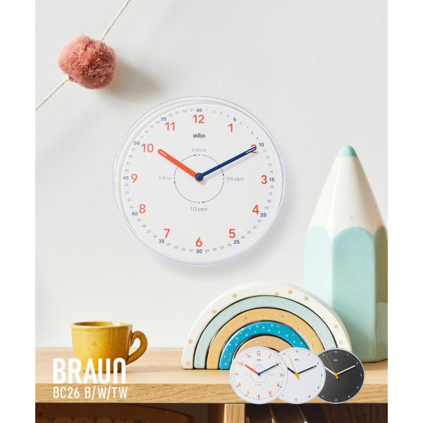 ITEM INFORMATIONブラウン BRAUN  BC26 B / BC26 W / BC26TW ユニセックス 掛け時計カラーブラック/ホワイト/タイムティーチャーBLACK/WHITE/Time Teacher素材本体：プラスティ...