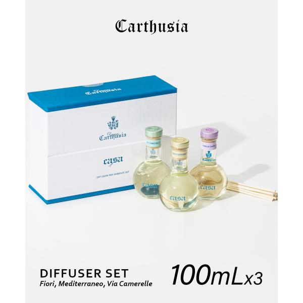 ITEM INFORMATIONカルトゥージア Carthusia フィオーリ ディ カプリ / メディテラネオ / ヴィア カメレーレ ディフューザー 100ml×31380年から、カプリ島の香り高い果実ハーブを使用したCARTHUSIA...