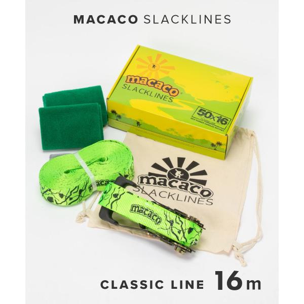 ITEM INFORMATIONマカコ スラックライン MACACO SLACKLINE MACACO STANDARD CLASSIC LINE 16M3T メンズ レディース 玩具カラーカラー：グリーンCOLOR：GREENサイズ本体サ...
