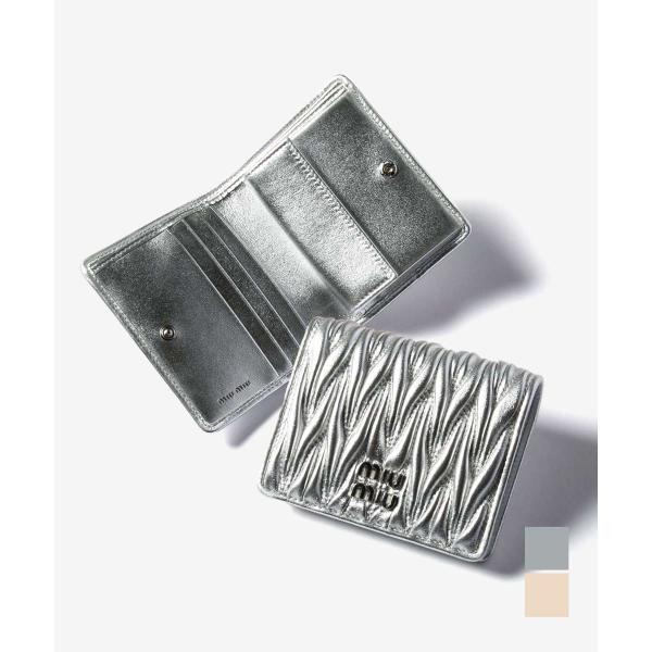 ITEM INFORMATIONミュウミュウ MIU MIU MATELASSE マテラッセ 5MV204 2FPP F0236/5MV204 AFPP F0118 レディース 二つ折り財布カラーチプリア/アルジェントCIPRIA/ARGE...