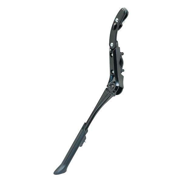 調整ノブで、簡単に長さが調節できるアジャスタブル サイドスタンド.