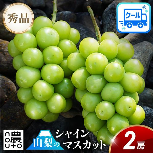 【発売日：2026年08月24日】山梨県産 特秀品 シャインマスカット2房（1kg前後）クール便▼発送について▼2026年8月24日〜順次発送いたします。なお、収穫状況や天候により前後する場合がございます、あらかじめご了承ください。▼【注意...