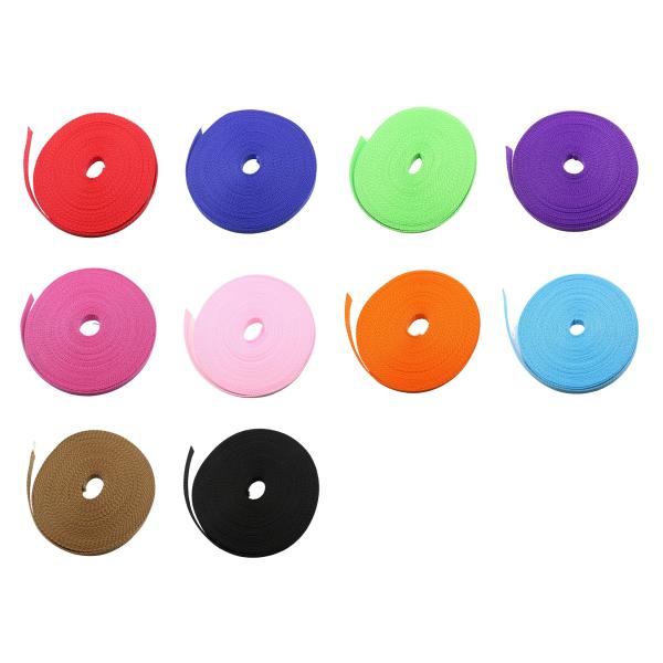 幅10mm 厚さ1.5〜1.6mmmのPPテープ 10メートルです。軽くて扱いやすくショルダーストラップ、ショルダーベルトなど、様々な用途でお使いいただけます。ナスカンや角カン・リュックカン・バックルなどと組み合わせてバックの肩紐・持ち手に...