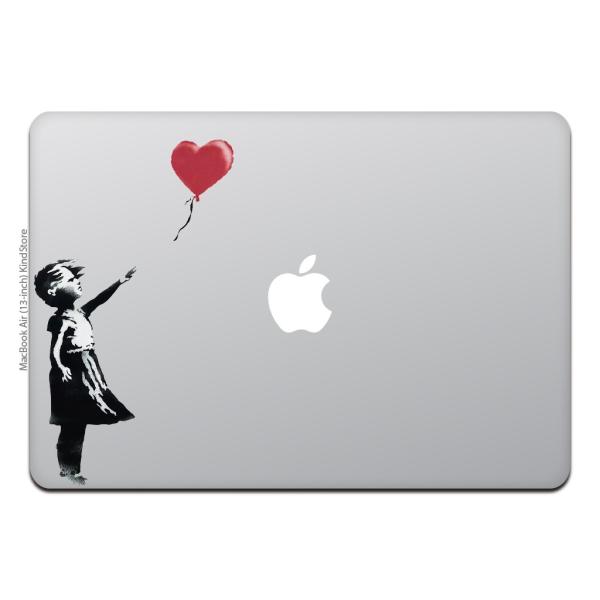 カインドストア MacBook Air / Pro 13インチ マックブック ステッカー シール 赤い風船に手を伸ばす少女 バンクシー THE GIRL WITH RED BALLOON BANKSY カラーMacBook アートステッカー...