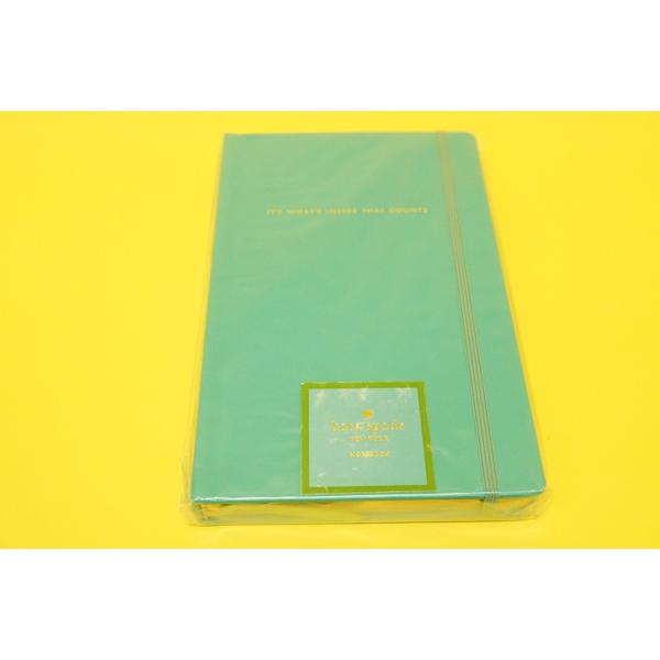 kate spade-ケイトスペード-のノートブックターコイズカラーが鮮やかなアイテムです。表紙には「IT'S WHAT'S INSIDE THAT COUNTS(=大切なのは中身）」と書かれているように、アイディアや日記など大事なことやそ...