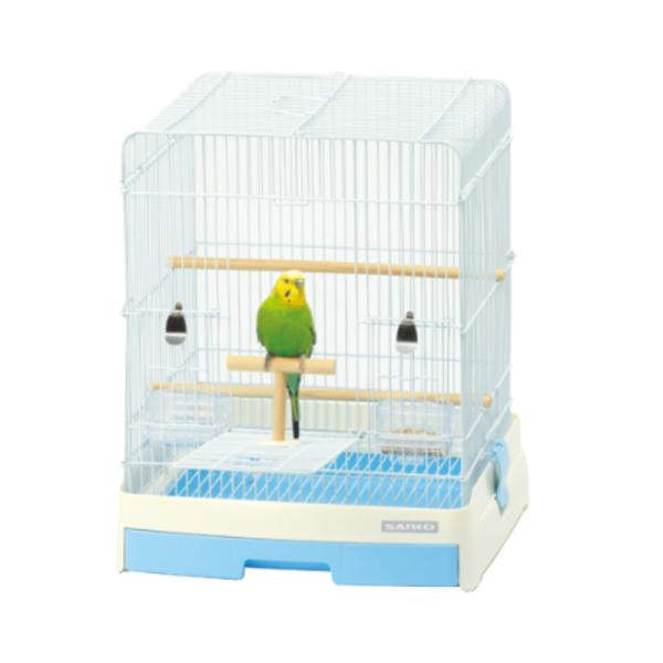 外漏れしない、引き出し式トレイのイージーホーム小鳥に良く合う、爽やかなカラーリングのデザインで機能面の充実と小鳥のコミュニケーションを大切に考えた横幅35cmの飼育ケージです。
