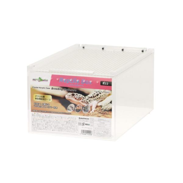 省スペースで、クリアに映える。クリアーベースのアクリル製ケース！ サイズ W 200 × D 300 × H 155（mm） 原産国 中国 材質 アクリル 対象生体 小型の爬虫類