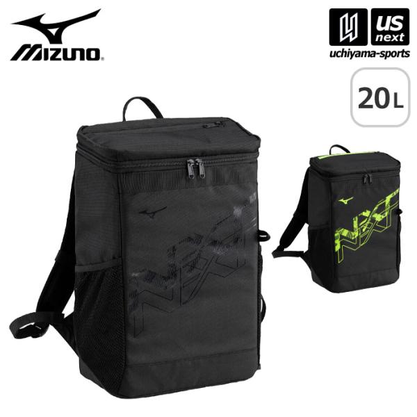 /メーカー ミズノ（MIZUNO）/品名 N-XTバックパック 20L/品番 33JDC002/サイズ L28×W14×H40cm/容量 約20L/重量 約460g/カラー90（ブラック×ブラック）94（ブラック×ライム）/素材名 ポリエス...