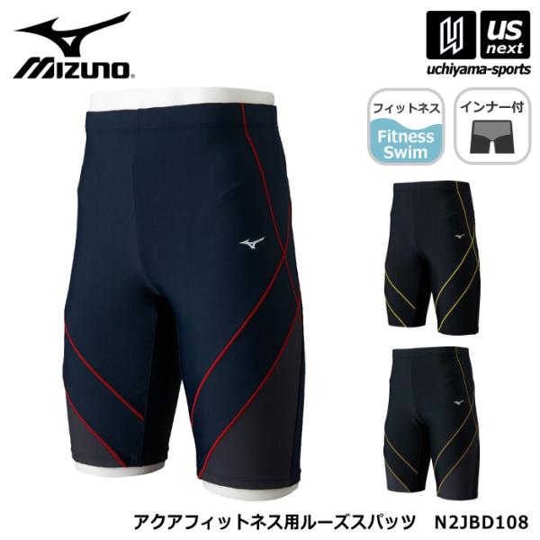 /メーカー ミズノ（MIZUNO）/品名 アクアフィットネス用ルーズスパッツ/品番 N2JBD108/サイズ M L XL 2XL（メンズ） /カラー86（ネイビー×レッド）90（ブラック×グレー）94（ブラック×イエロー）/素材本体：ポリ...