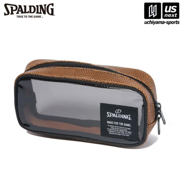 /メーカー スポルディング/品名 クリアボール ペンケース ブラック/品番 42-009BK/サイズ W19×H9×D5cm/カラー ブラック/素材 PVC/生産国 中国/バスケットボール素材の合成皮革素材とクリア素材を切り替えたペンケース...
