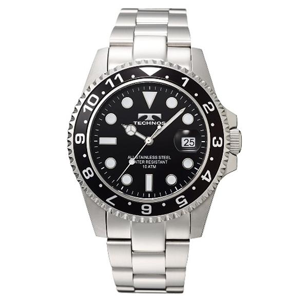 メーカー：TECHNOS テクノス　製品名：TSM419SB　JANコード：4589911879265　防水：10気圧防水　ケースサイズ（mm）：42.5mm　バンド素材：ステンレス　ケース素材：ステンレス　機能 付加仕様：仕様：オールステ...