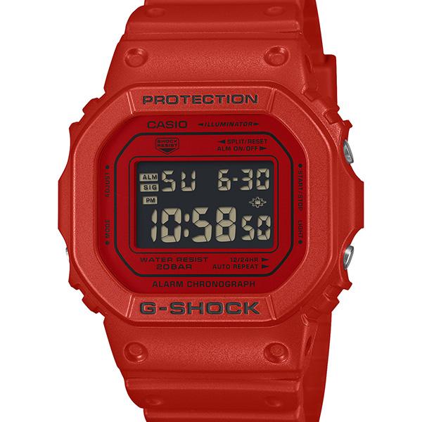 メーカー：CASIO カシオ G-SHOCK ジーショック gshock Gショック g-ショック　製品名：DW-5600RRB-4JF　JANコード：4549526408229　本体サイズ(高さ×幅×奥行)：48.9×42.8×13.4　...