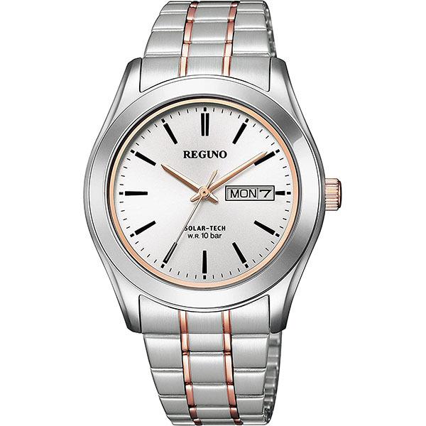 メーカー：CITIZEN シチズン REGUNO レグノ　製品名：KM1-237-91　JANコード：4974375503656　ケースサイズ：37.5mm　ムーブメント：ソーラー　バンド素材：ステンレス　防水：10気圧防水　ガラス素材：ク...