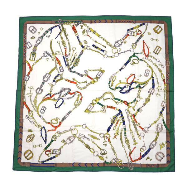 【名東】エルメス カレ 140 CHEVAUX DECHAINES スカーフ カシミヤ シルク カシシル 小物 レディース その他【↓ 詳しいスペックは下の商品説明をご確認下さい ↓】