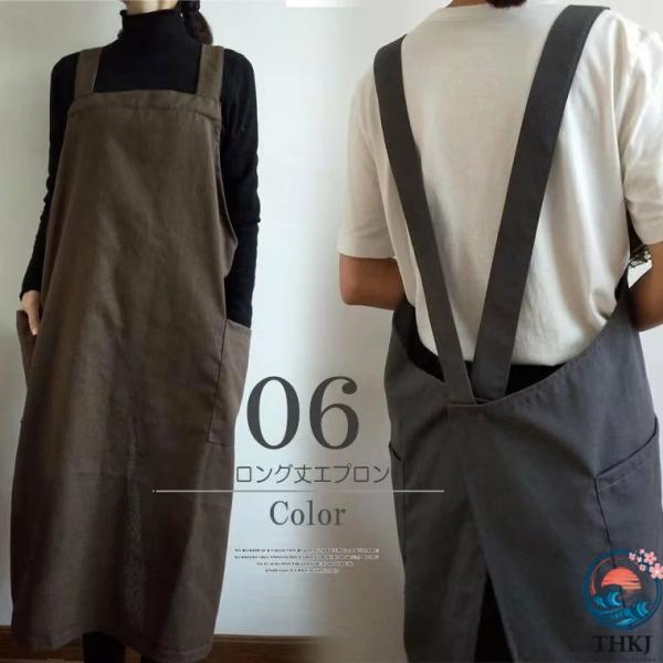 ゆったりすぽっと被るだけ そのまま外出！エプロン チュニックエプロン ワンピース ロング丈 かぶる ワークエプロン カフェエプロン 北欧風 保育士 美容師 花屋  ■　商品説明 スポっとかぶれて外出も出来ちゃうゆったりロング丈のワンピースエ...