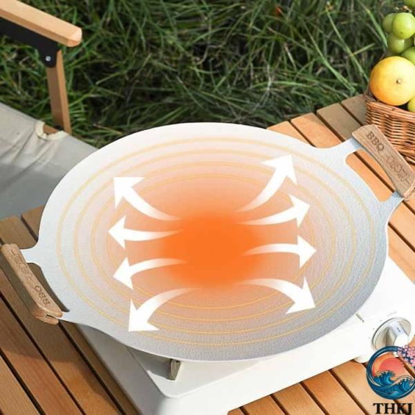 マルチ グリドル パン 鉄板 IH対応 ラウンド 丸型 グリルプレート フライパン グリル キャンプ 家庭 アウトドア 焦げ付きにくい グリル