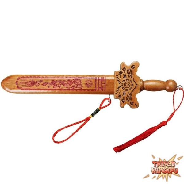 桃木剣：長さ:22cm 横幅：7cm 厚さ：1.6cm 桃木剣：重さ:90g セット内容：桃木剣*1 悪霊を追い出すのに適しています。 使い方、鎮宅、魔除けの場合：門（門の中心位置）に掛けるように。2.門の後ろの壁に掛けるように。