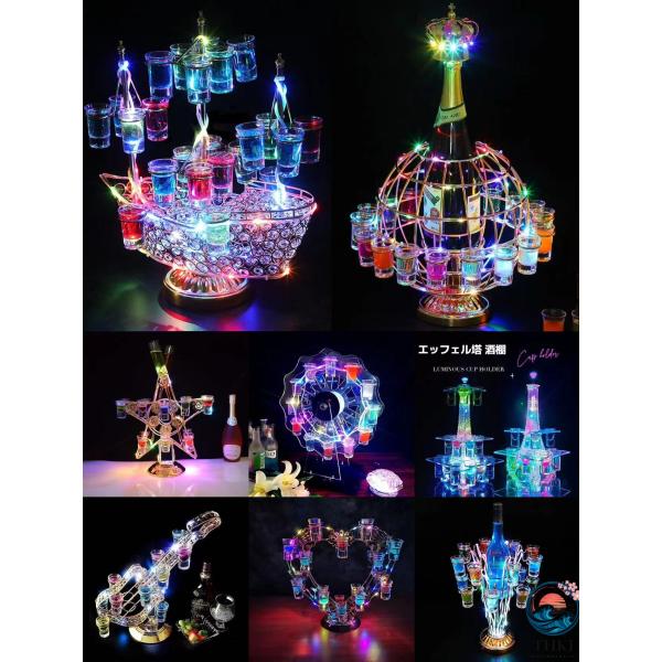 * 製品にはワイングラスが含まれていません。      【雰囲気を強調表示】LEDで照らされた酒棚は、装飾用のホームバーだけでなく、素晴らしい環境を作るための商業バーやクラブにも、モダンでファッショナブルです。さまざまな場所使えます、賑やか...