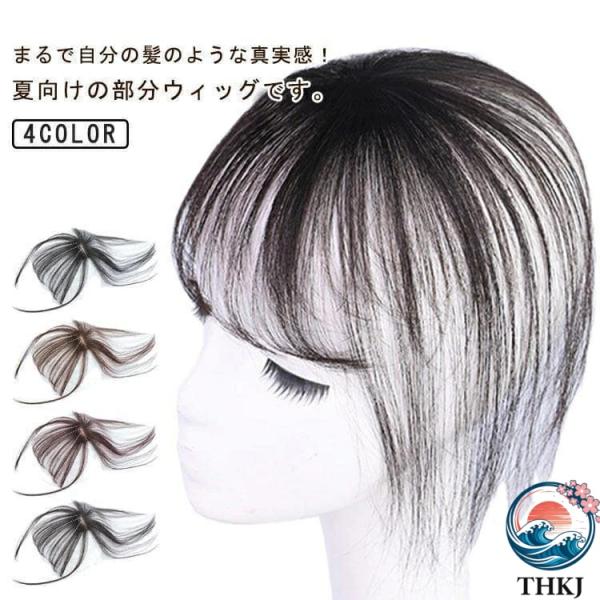白髪隠し ポイントウィッグ ヘアピース つむじ付き 3D構造