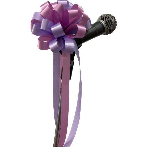 材質：サテン　型くずれしにくい材質です。サイズ：全長約３0ｃｍ　花径約１３ｃｍ取付けワイヤー（針金付き）テープカットポール用などとしてもご使用いただけます。検索用：テープカットリボン　マイクリボン　式典リボン パステルカラーリボン