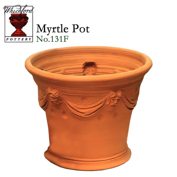 【発売日：2024年06月07日】ウィッチフォード＜Whichford Pottery＞ MYRTLE POT《マートルポット》9号鉢相当◇山の精サテュロスの頭と、垂れ下がるゆるやかな布をモチーフとした鉢です。※植物はイメージです。お届けは...