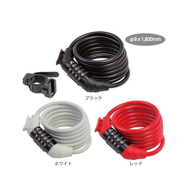 取り回ししやすい8mm と、丈夫な10mmをそろえたコイル ケーブルロック。樹脂バンド式のブラケットが付属しています。解錠番号を変えられるリセッタブルダイヤル。取付ブランケット付属取付可能径 : 22.2-35mm8×1800mm340g※...