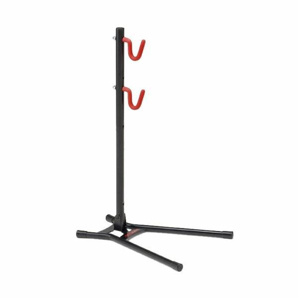 最も装着に力が要らないタイプの簡単スタンド展開時：H 570 x W 280 x D 370 mm収納時：L 610 x W 280 x H 110 mmフック高さ上側：490／360mm下側：390／260mmカラーブラック材質スチール重...