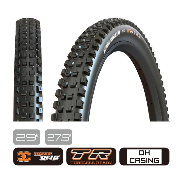 MAXXIS (マキシス) High Roller ハイローラー DHケーシング MTBチューブレスレディタイヤワールドカップ ダウンヒルサーキットでテストされ、成功を収めている「ハイローラー」。粘着性の高いマックスグリップ コンパウンドを...