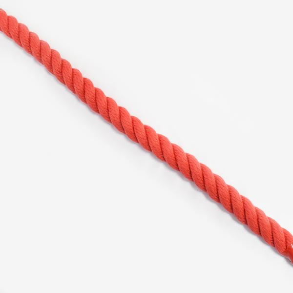 スパンエステルロープ、ポリエステルロープの色付きタイプのカラーロープ装飾（インテリア）から園芸用、造園用、一般作業用まで各種用途に最適原糸から染めておりますので染めムラが少ないロープ切売り、切り売り、切売、オーダーカット、カット。綿やクレモ...