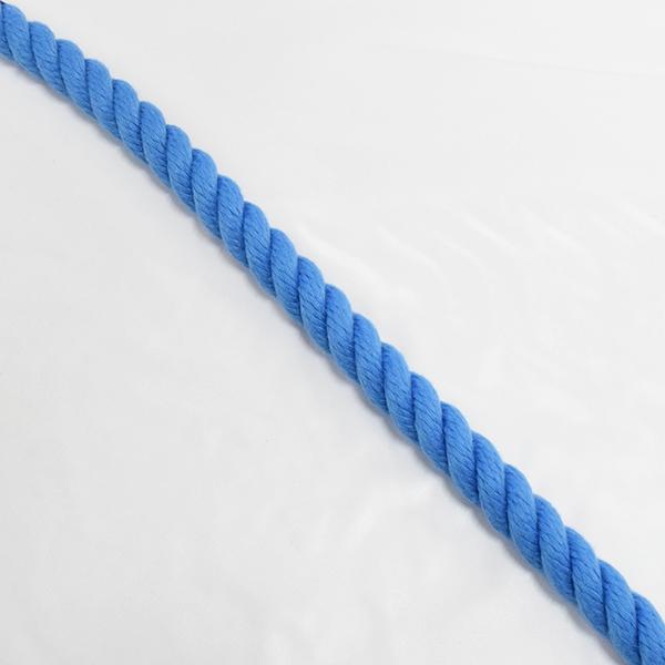 スパンエステルロープ、ポリエステルロープの色付きタイプのカラーロープ装飾（インテリア）から園芸用、造園用、一般作業用まで各種用途に最適原糸から染めておりますので染めムラが少ないロープ切売り、切り売り、切売、オーダーカット、カット。綿やクレモ...